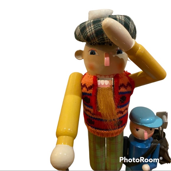 Bombay | Holiday | Mac Gregor 5 Golfer Nutcracker With Caddy Wood Huge ...